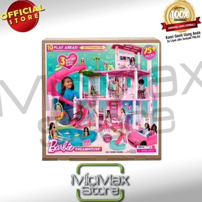 Jual Barbie Dreamhouse 2023 75+ Pool Party Doll House 3 Story Slide ...