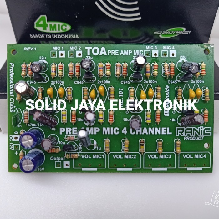 Jual kit preamp mic toa pre amp mic 4 channel chanel terminal mic ranic ...
