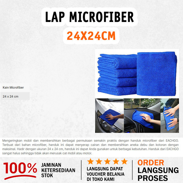Jual Handuk Mikrofiber | Lap Pengering Mobil Lembut dan Halus 25 x 25 ...