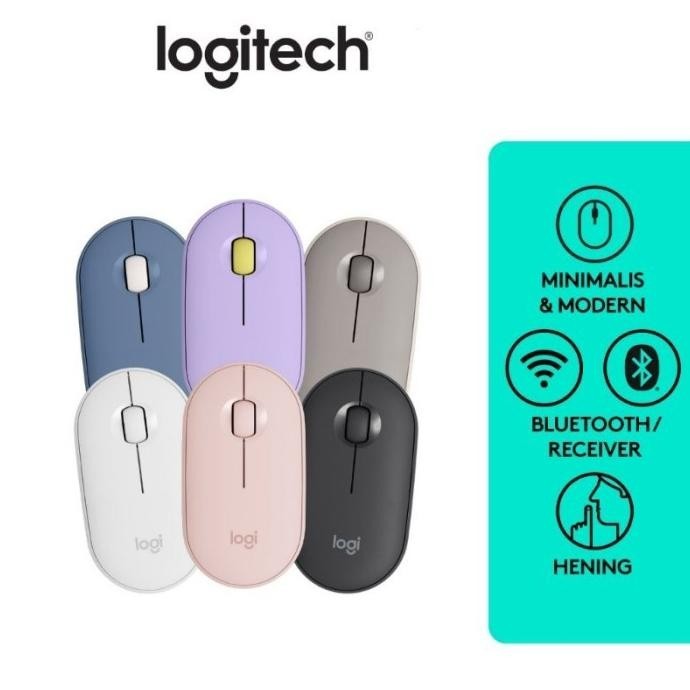Jual Logitech Pebble M350 Mouse Wireless Bluetooth Slim Silent Original ...