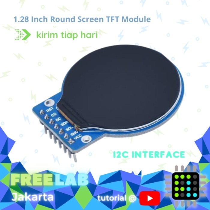 Jual 1.28 Inch Round Screen TFT Modul 240x240 HD IPS Display RGB GCA01 ...