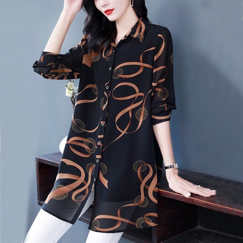 Jual Kemeja Wanita Setengah Lengan, Atasan Sifon Ibu Usia Sedang dan ...