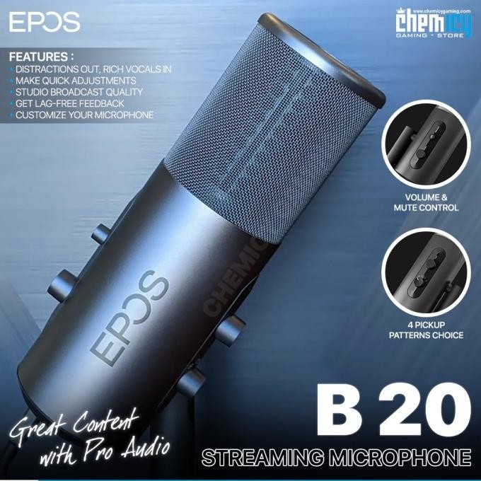 Jual Epos B20 Usb Condenser Gaming / Streamer Microphone | Shopee Indonesia