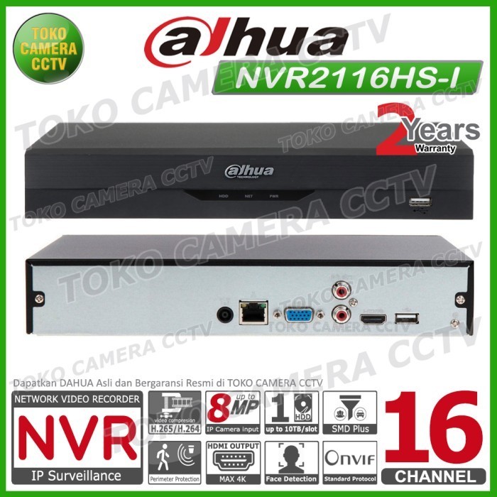 Jual NVR DAHUA 16 CHANNEL NVR2116HS-I WIZSENSE NVR 16CH IP CAMERA ...