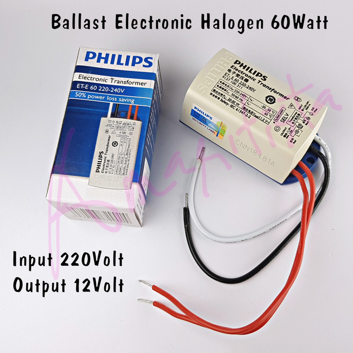 Jual Electronic Transformer / Ballast Halogen 12Volt Et-E 60W 220V ...