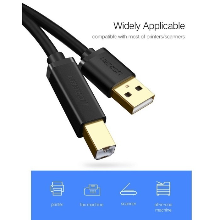 Jual Kabel Printer UGreen Usb A 2.0 to Usb B 3Meter - Black (10351 ...