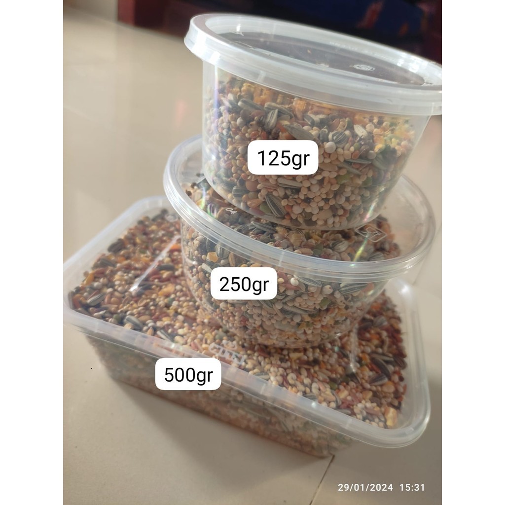 Jual pakan makan hamster premium full mix biji lengkap 125gr 250gr ...