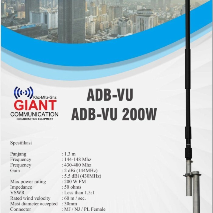 Jual ANTENA DUAL BAND HT RIG BASE ANTENNA VHF UHF 144/430 MHZ | Shopee ...