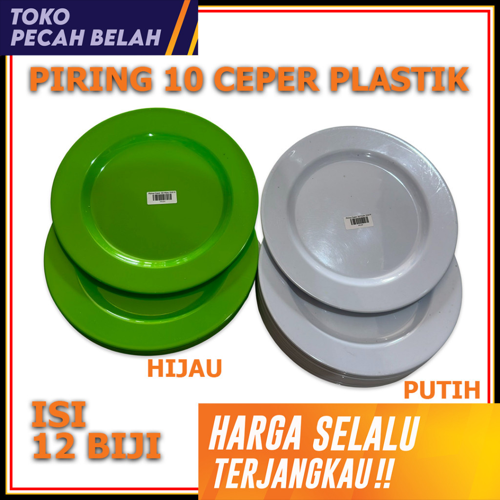 Jual Piring Prasmanan Melamin 10 inch (ISI 12) / Piring Ceper Catering ...