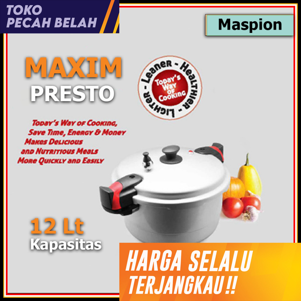 Jual Panci Maxim Presto Pressure Cooker 30 cm Kapasitas 12 L | Shopee Indonesia