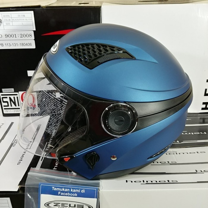 Jual ZEUS ZS610 BLUE MATT ZS-610 BIRU DOFF HELM MOTOR MURAH NOLAN KYT ...
