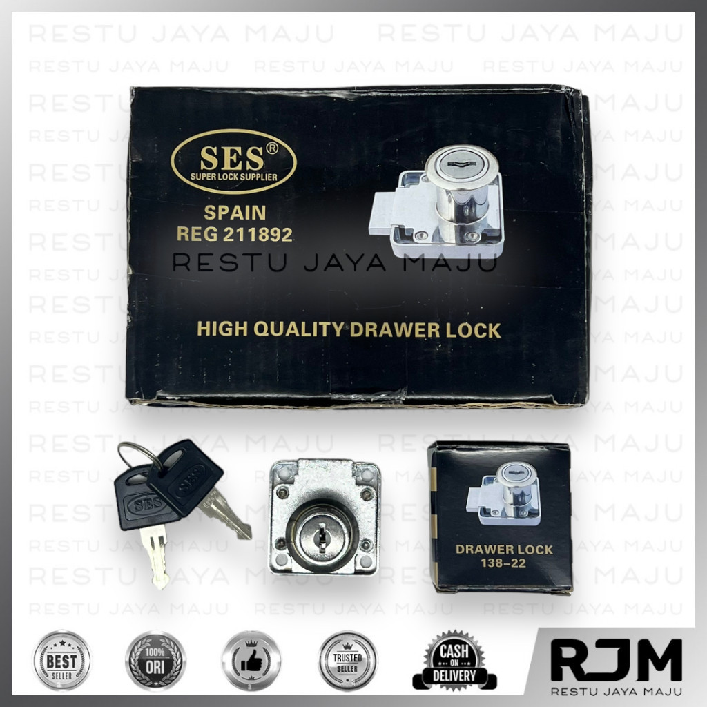 Jual [12 pcs] SES Kunci Laci Lemari Loker Sentral Central Drawer Lock ...