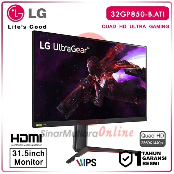 Jual PROMO MONITOR GAMING LG 32GP850-B ATI 31.5" ULTRAGEAR LED IPS QUAD ...
