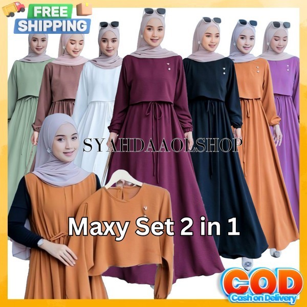 Jual Gamias Casual Pakaian Gamis Ibuibu Pengajian Drese Famis Size L Xl ...