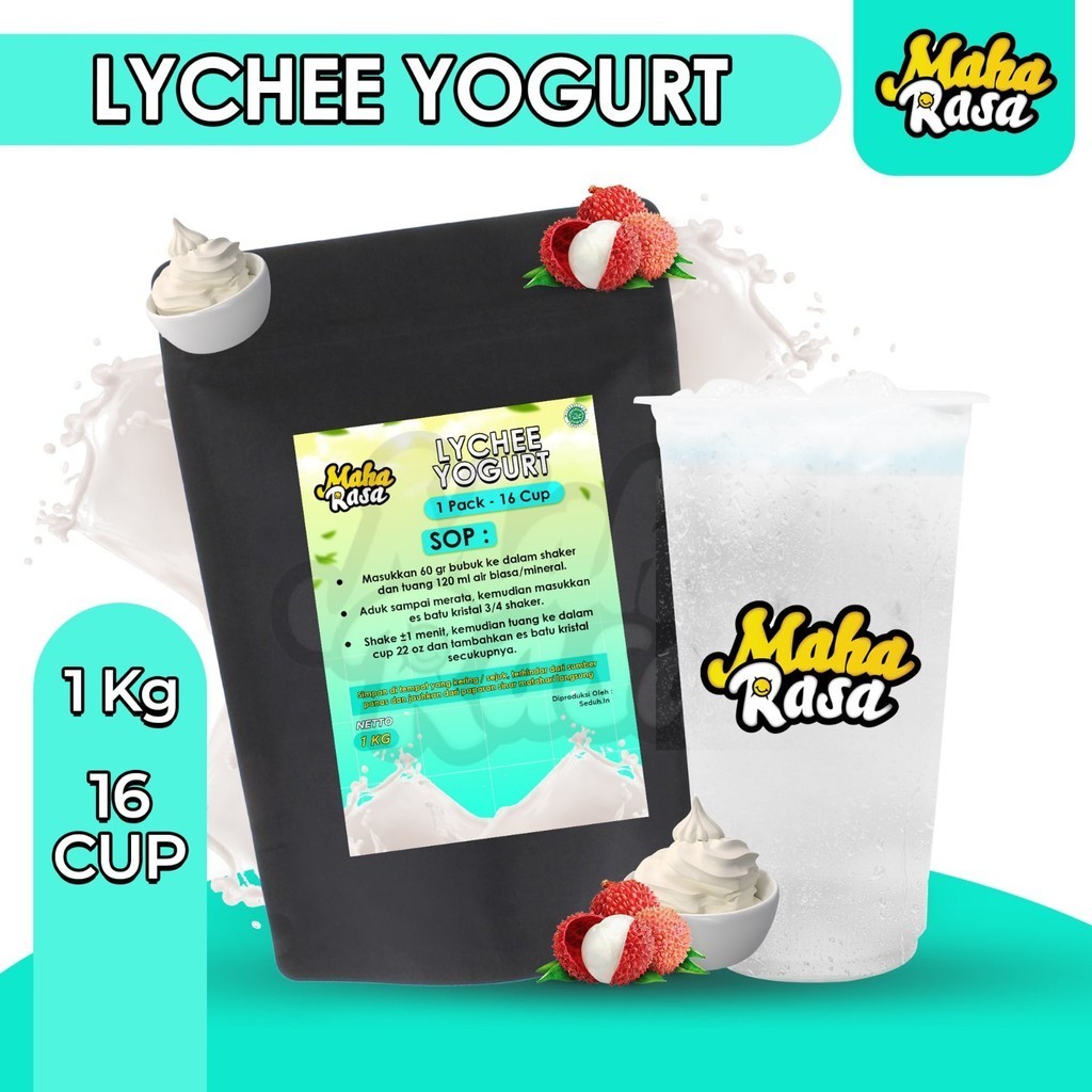Jual MAHA RASA - Lychee Yogurt Bubuk Minuman Instan (1 KG) | Shopee ...