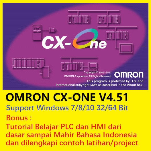 Jual OMRON CX ONE V4.51 PLC PROGRAMMING SOFTWARE WITH KEYCODE ...