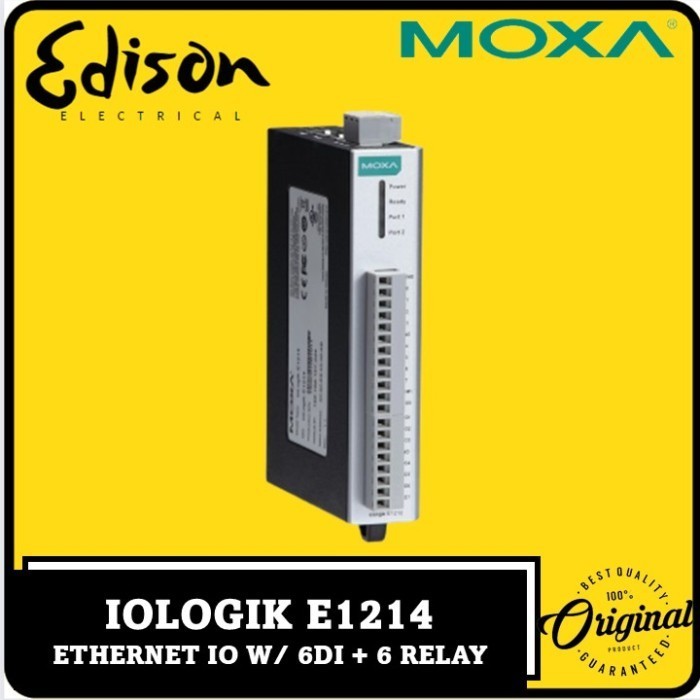 Jual ready stok MOXA IoLogik E1214 Daisy Chain Ethernet Remote I/O with ...