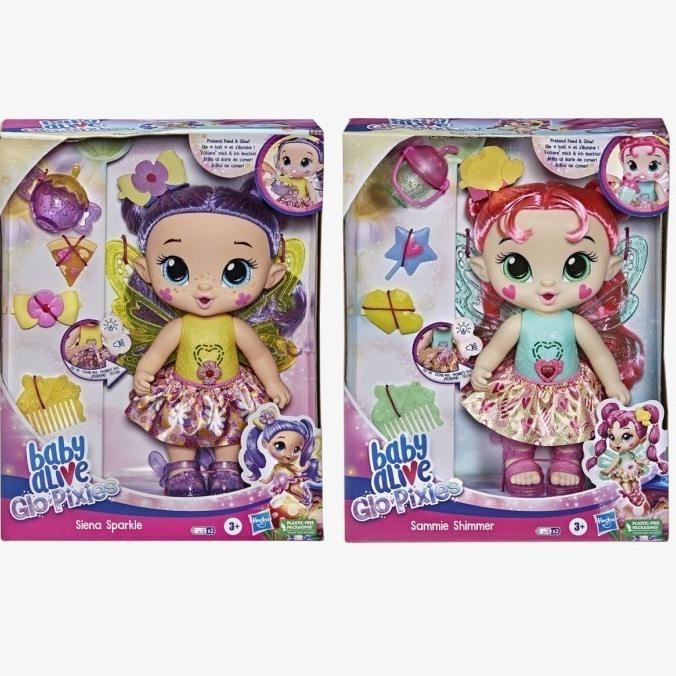 Jual Baby Alive Glo Pixies Doll Sammie Shimmer and Siena Sparkle ...