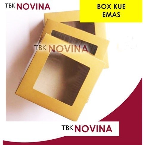 Jual KOTAK KUE EMAS / BOX CAKE KUE TART GOLD / BOX KUE ULANG TAHUN ...