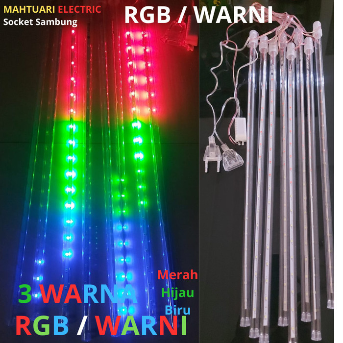 Jual Lampu Meteor Stick Hias Led Batang Gantung Hujan Stik Warna Rgb ...