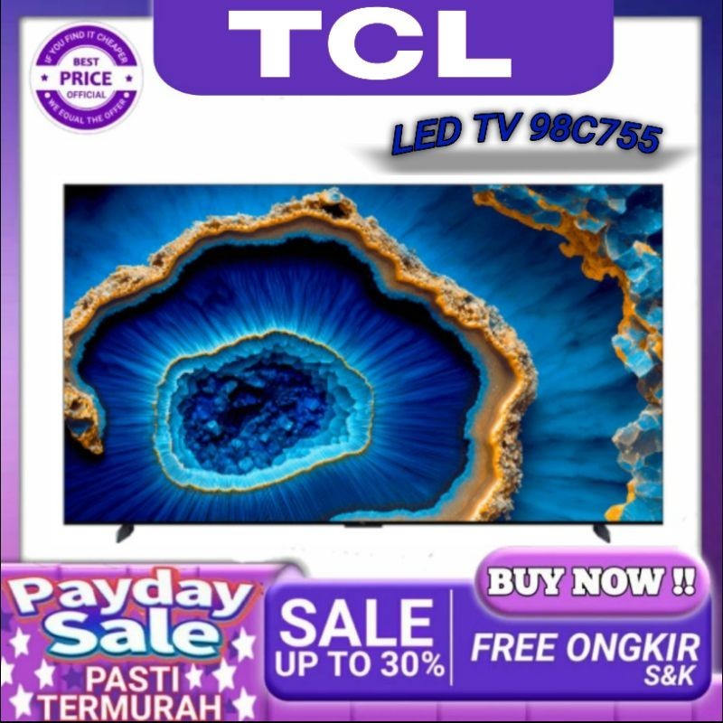 Jual LED TV 98INCH TCL QD-MINI LED 4K TV 98C755 DOLBY VISION • ATMOS ...