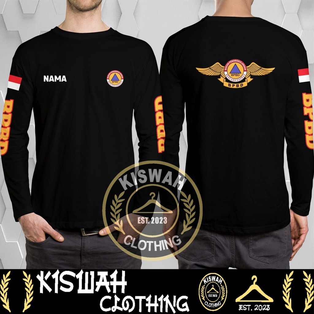Jual Kaos Tshirt BPBD Wing Logo Gratis Nama Kamu Lengan Panjang Baju ...