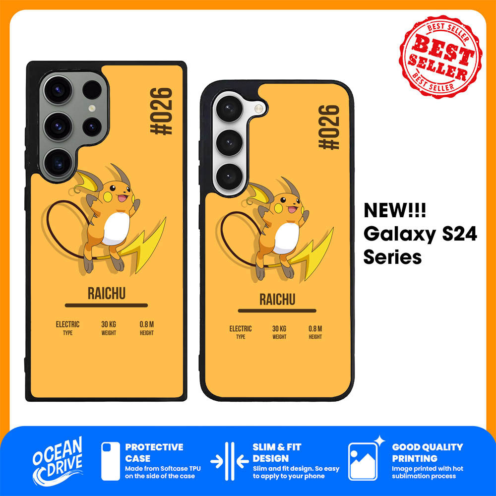 Jual Case Casing Samsung Galaxy S24 S23 S22 S21 Ultra Plus FE 5G Pokemon Raichu YD0790 | Shopee ...