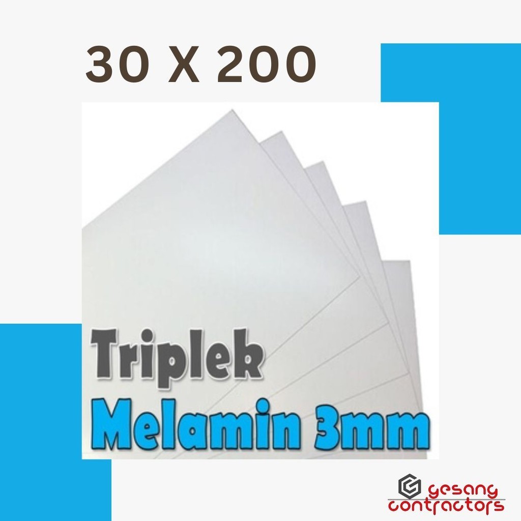 Jual Triplek Melamin 3mm 30x200 cm (Isi 4 pcs) | Shopee Indonesia