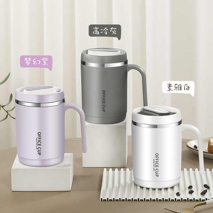 Jual Travel Mug Cangkir Coffee Stainless Steel Sus 304 Handle Grip ...