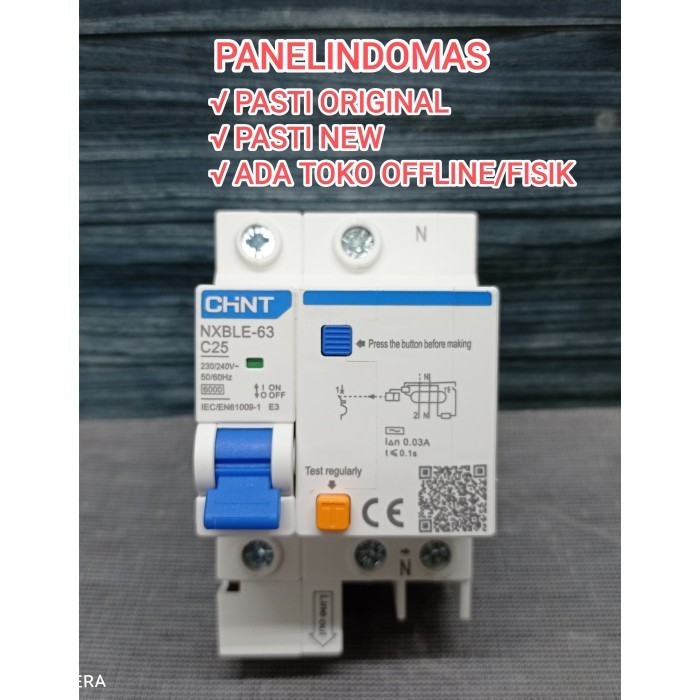 Jual RCCB ELCB RCBO + MCB CHINT NXBLE-32 NXBLE32 1P+N 25A 6KA | Shopee ... Jual RCCB ELCB RCBO + MCB CHINT NXBLE-32 NXBLE32 1P+N 25A 6KA | Shopee ...