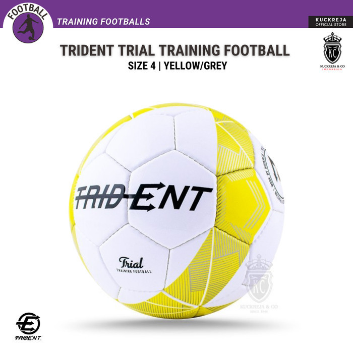 Jual Trident Trial Training Football - Yellow/Grey (Size 4) | Shopee ...