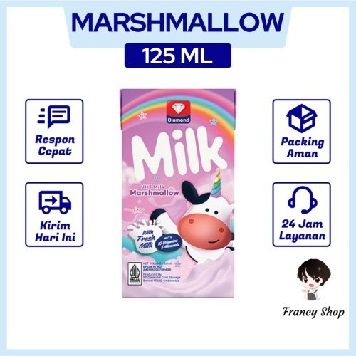 Jual Susu UHT Diamond Marshmallow 125 ml | Shopee Indonesia