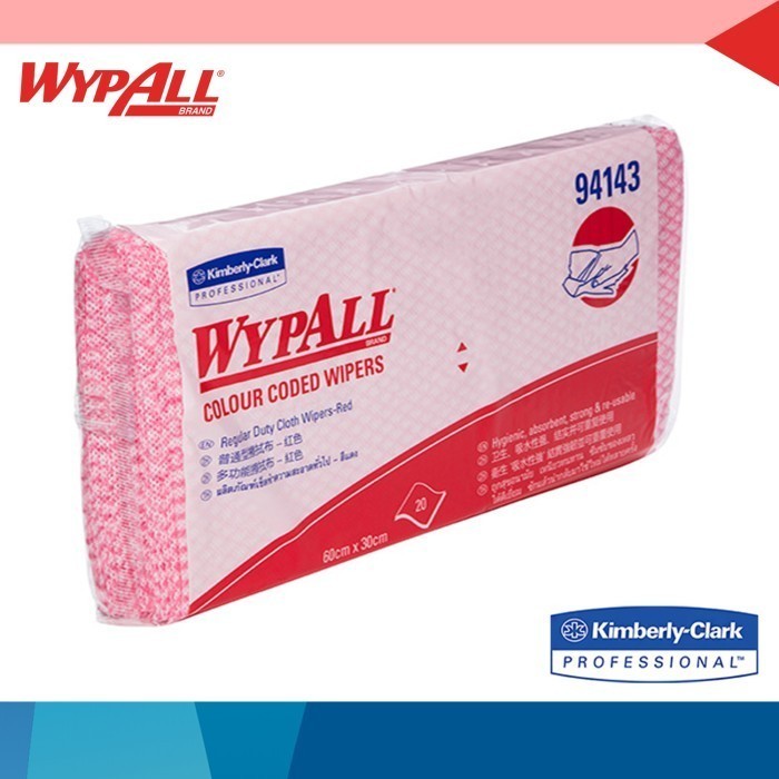 Jual Lap restoran higienis wypall color code Red Equal KURAFLEX COUNTER ...