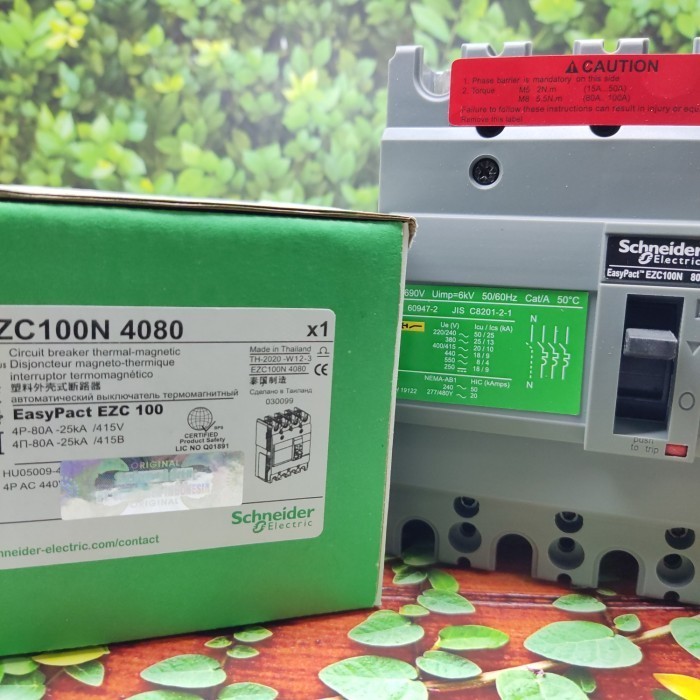 Jual MCCB BREAKER SCHNEIDER EZC100N 4P 80A EZC100N4080 80 A 4 POLE 4 POLE | Shopee Indonesia