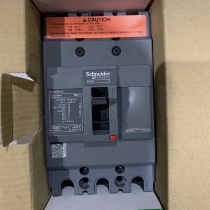 Jual MCCB SCHNEIDER EZC100N 3P 60A 18KA EZC100N3060 ORIGINAL | Shopee ...