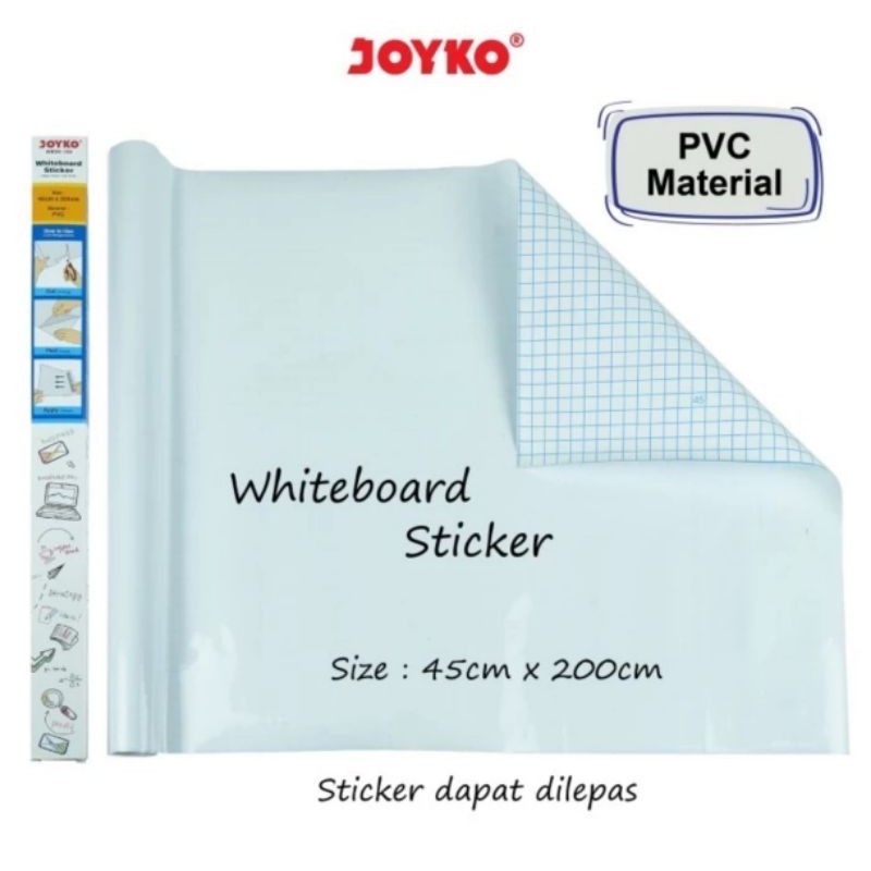 Jual Whiteboard Sticker / Sticker Papan Tulis Putih Joyko WBSK-150 ...