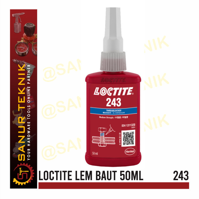 Jual NEW!!! Loctite 243 / Lem Baut Loctite243 / Loctite Thread Locker 243 ( 50ml ) | Shopee ...
