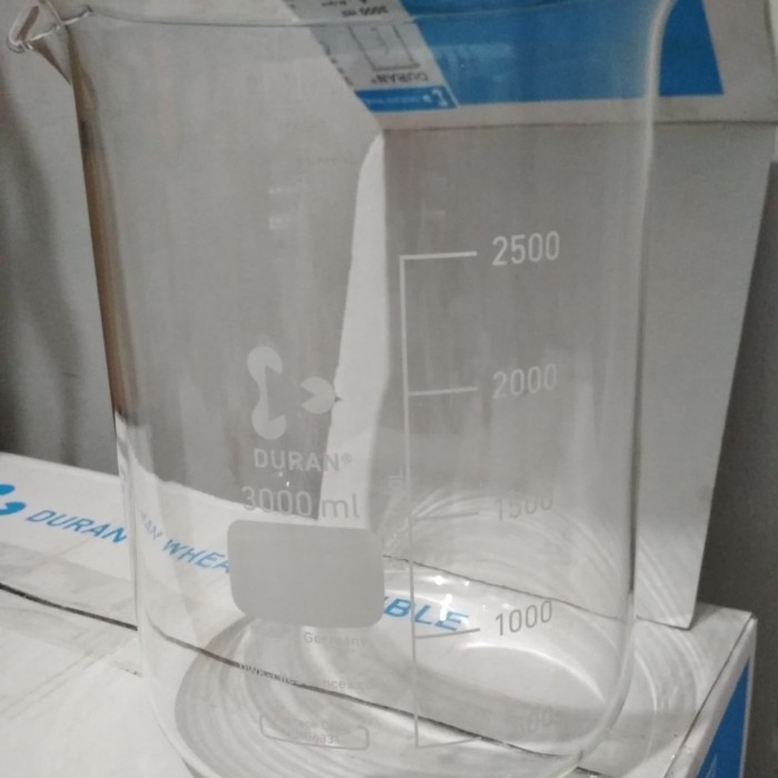 Jual Beaker Glass Low Form 3000 Ml Duran/Gelas Kimia Kaca Kapasitas 3L | Shopee Indonesia