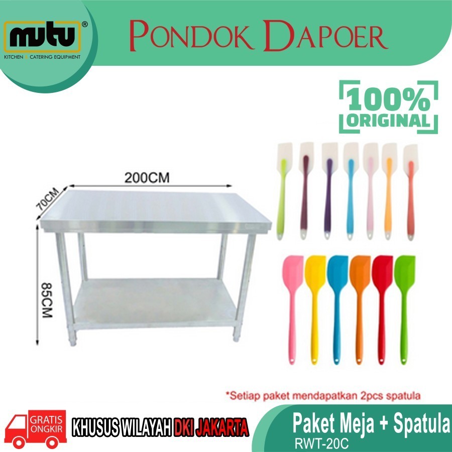 Jual Meja Stainless Steel 2 Meter Working Table Dapur Restoran MUTU RWT ...