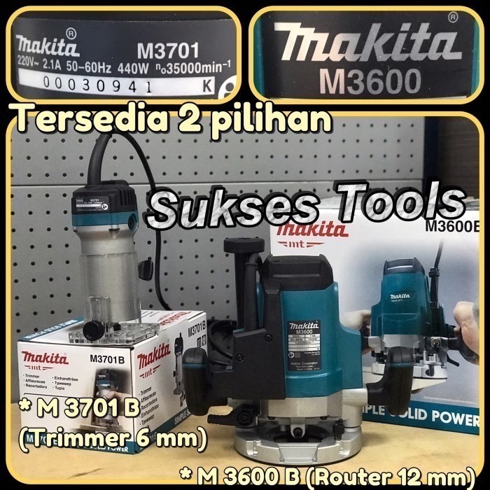 Jual Mesin Profil Kayu Makita Trimmer M 3701 M3701 B Router M 3600 ...