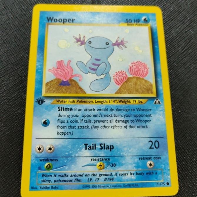 Jual Kartu Pokemon TCG EN WOTC Neo Discovery 1st Ed Wooper | Shopee ...