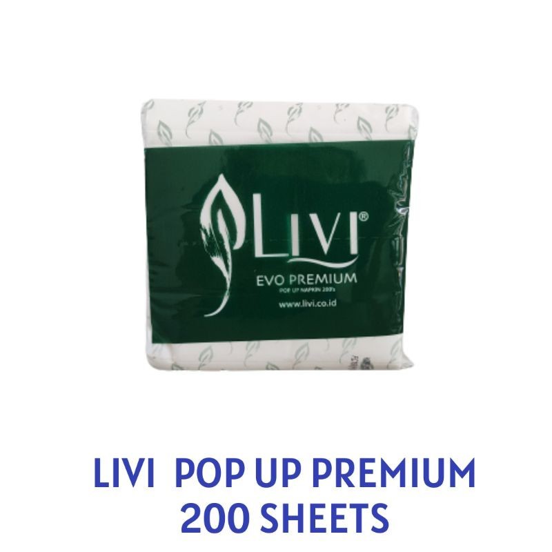 Jual Tissue Livi Pop Up Premium 200 sheets 2 ply / tisu multipurpose ...