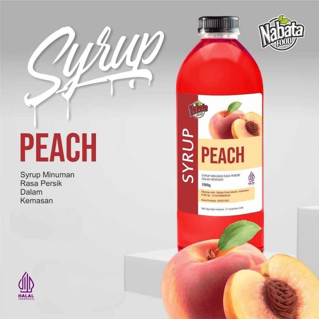 Jual Syrup Peach 1 Liter Nabata Food Sirup Buah Persik Flavoured Sirup ...