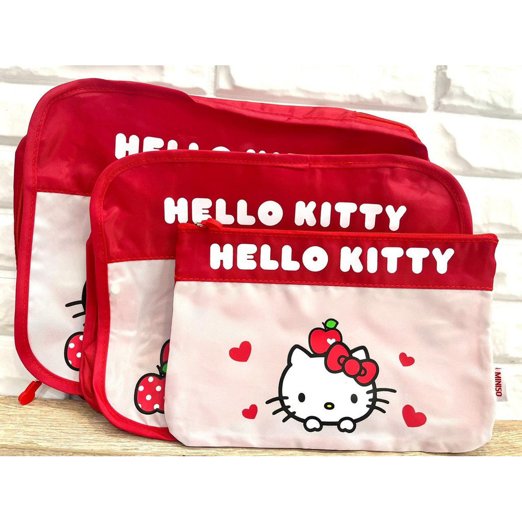 Jual Miniso Bali Hello Kitty Apple Collection Clothes Storage Miniso ...