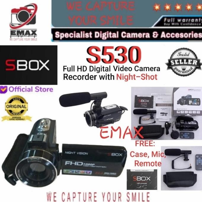 Jual Sbox S530 Camcorder Full Hd 24.0Mp Handycam Sbox S 530 Free Mic ...