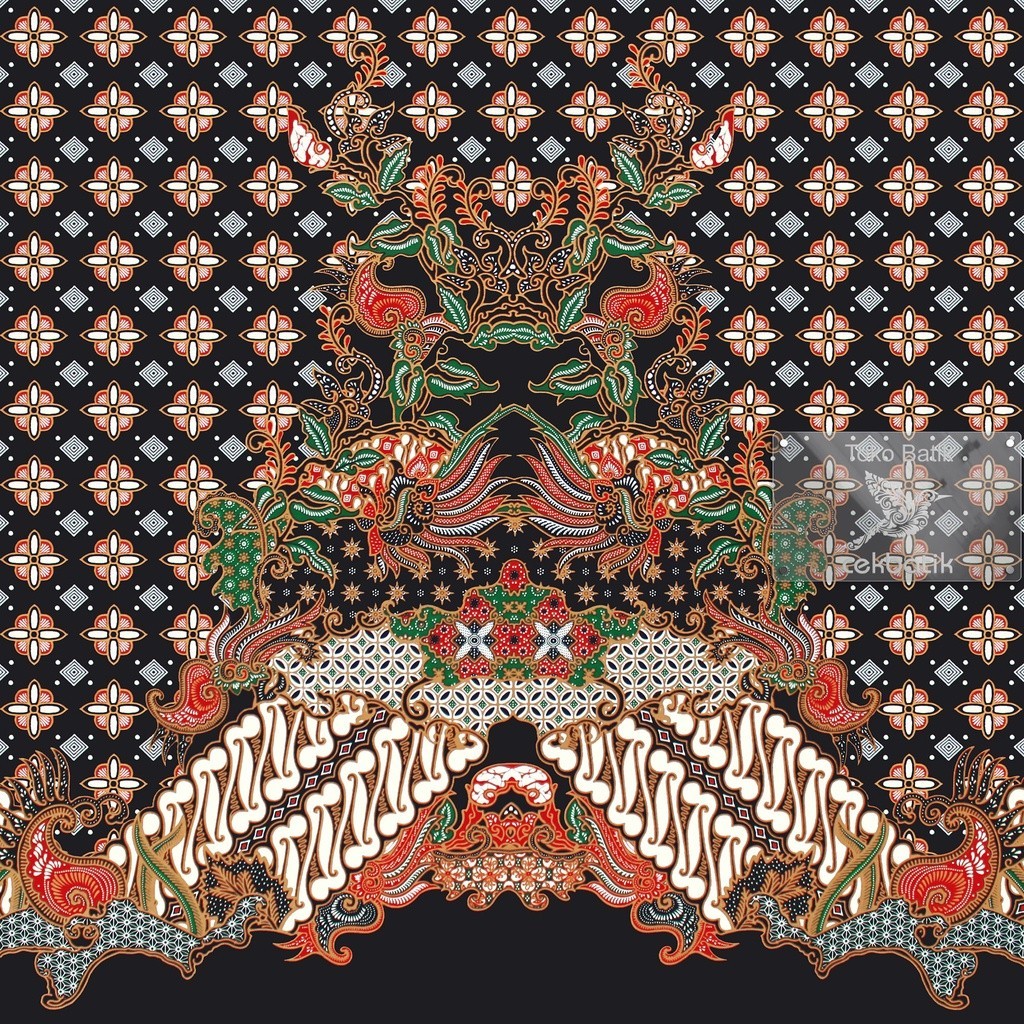 Jual kain batik - Motif Unik Sogan Parang Modifikasi Bunga Modern V1 ...