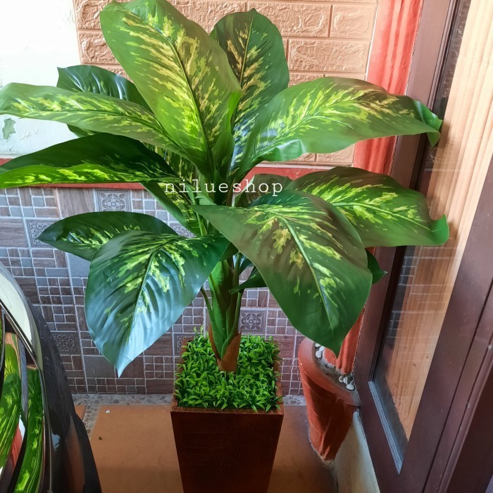 Jual Artificial Pohon Keladi/Pohon Jumbo Plastik/Keladi Beras Tumpah ...