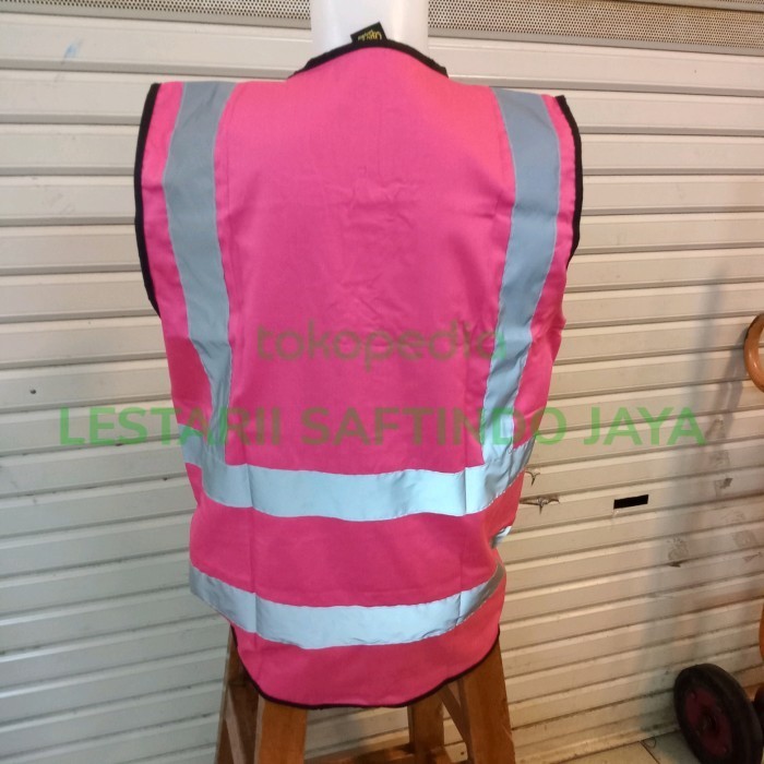 Jual Rompi safety wanita warna pink / safety vest pink / rompi proyek ...