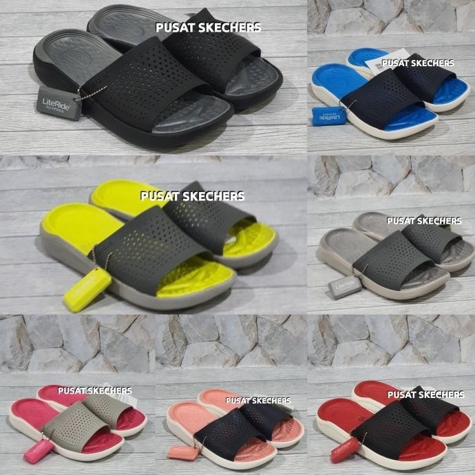 Jual Crocs/Crocs literide slide sandal original | Shopee Indonesia