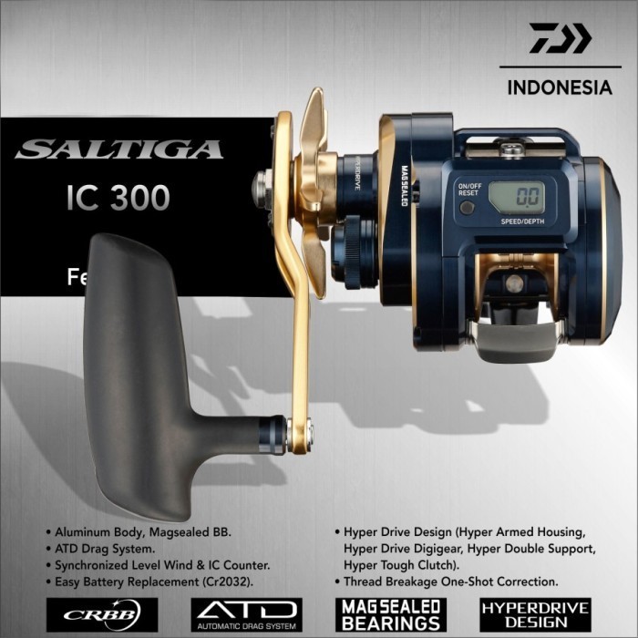 Jual Reel Daiwa Saltiga 2021 IC 300 SJ/ HLSJ / HSJ GARANSI DAIWA RESMI | Shopee Indonesia